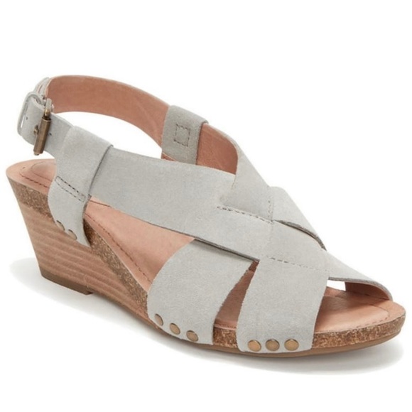 Adam Tucker | Shoes | Adam Tucker By Me Too Suede Wedge Sandals | Poshmark